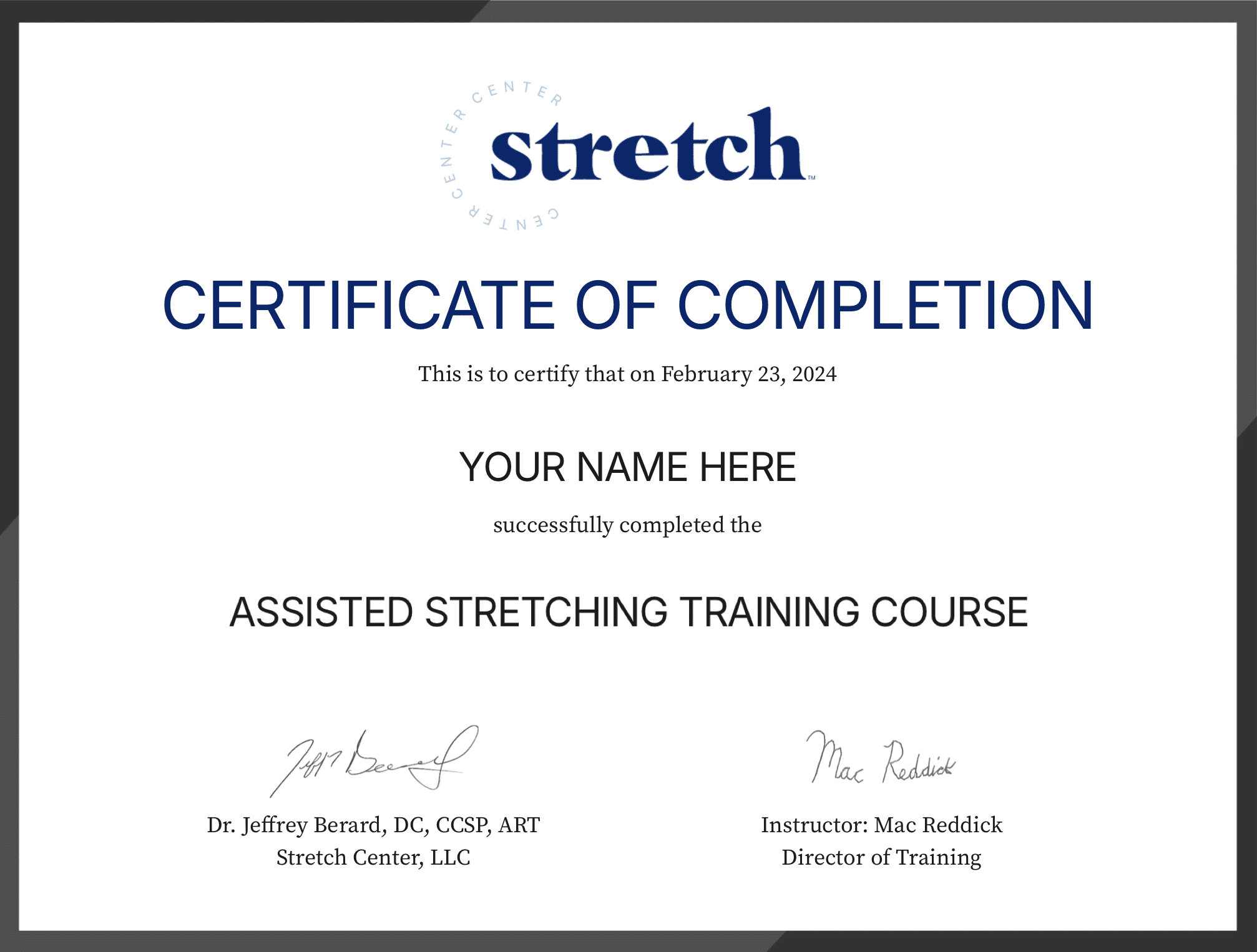 Stretch Center Assisted Stretching Certification - Get Certified